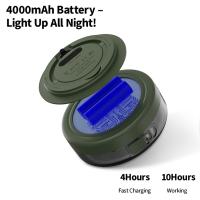 China Bulk Order Solar Powered LED Camping Lights String Long Battery Life Chasing Modes Adjustable Brightness IP44 Waterproof 4000mAh for sale