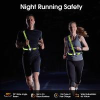 China Hot Sale Adjustable Strap LED Safety Vest With Reflective Tape and 4 Modes Outdoor Sports Night Run Chest Lamp for sale