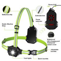 China Factory Direct 90 Beam Angle 66 104cm LED Safety Light Vest IP44 Waterproof Remote Control USB Rechargeable Outdoor Sports Run for sale