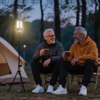 China Top Selling 16000mAh Portable LED Telescopic Camping Light with Phone Charger Four-leaf Lighting for Outdoor Adventures for sale
