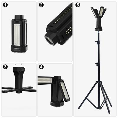 China Hot Sale 16000mAh Factory Portable LED Camping Lamp Waterproof Dual Mode Emergency Four-Leaf Light for sale