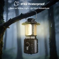 China Hot Selling Vintage Camping Light 8000mAh Battery 6-Level Dimming ABS Metal IPX4 Waterproof for sale