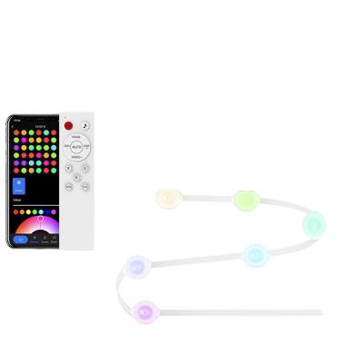 China Adjustable Outdoor LED Eaves Lights with 16 Million Colors IP65 Rated PVC Body for Villa Holiday Decorations for sale