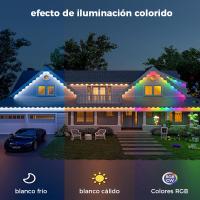 China Adjustable Outdoor LED Eaves Lights with 16 Million Colors IP65 Rated PVC Body for Villa Holiday Decorations for sale