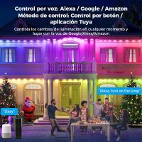 China Adjustable Outdoor LED Eaves Lights with 16 Million Colors IP65 Rated PVC Body for Villa Holiday Decorations for sale
