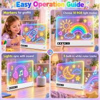 China Factory Direct Hot Selling 5 White Noise Sound Pickup Rhythm 4 Level Auto off Timer LED Drawing Board for sale