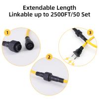 China 5 Bulbs & Hooks Linkable Safetyjust Outdoor Construction Led Site Lighting Construction String for Garage for sale
