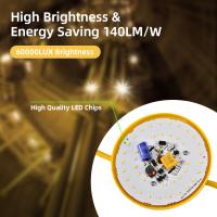 China 5 Bulbs & Hooks Linkable Safetyjust Outdoor Construction Led Site Lighting Construction String for Garage for sale
