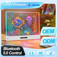 China Factory Direct Hot Selling LED Writing Board 18 RGB Light Modes Bluetooth 5 Music Rhythm 4 Timer LED Drawing Board for sale