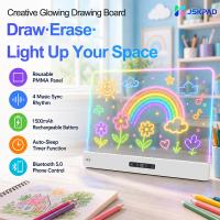 China Factory Direct Custom Logo OEM ODM Bulk Order Erasable LED Writing Board Acrylic Panel Stand Included LED Drawing Board for sale