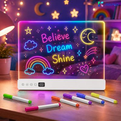 China Factory Direct Hot Selling Eye Friendly Even Light No Ghosting Rechargeable 7 RGB Colors Led Drawing Board for sale