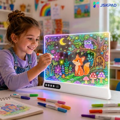 China Factory Direct Trending CE RoHS Certified 4 Gear Timer Sound Activated RGB Light Rechargeable Led Light Drawing Board for sale