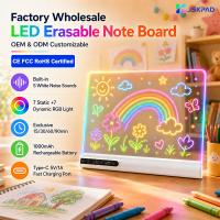 China Trending Factory Direct Sale Type C Charging Multi Timer 7 RGB Colors Dimmable Acrylic LED Light Drawing Board Living Room for sale
