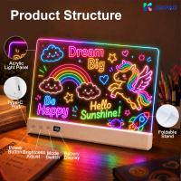 China Built-in Microphone Music Rhythm 7 Static 7 Dynamic Lights LED Plastic 15 Inch Drawing Board for sale