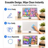 China Factory Direct Sales Hot Sale Wipe Clean No Ghost Kids Drawing Shop Menu Sign Light Board LED Drawing Board for sale