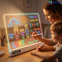 China Hot Sale LED Drawing Board Table Night Light Built-in Stands Stable Base Quick Charge Colorful Light Modern Design Living Room for sale