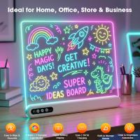 China Hot Sale LED Drawing Board Table Night Light Built-in Stands Stable Base Quick Charge Colorful Light Modern Design Living Room for sale