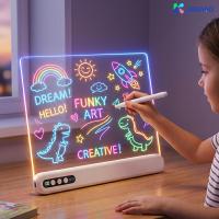 China Hot Sale LED Night Light Board 14 Light Modes Adjustable Brightness Rechargeable Easy Use Factory Direct Sales LED Drawing Board for sale