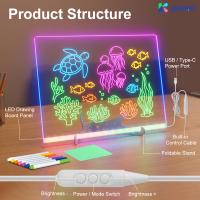 China LED Drawing Board Square Home Use 7 Static Colors + 3 Dynamic Effects Touch Control Modern Design for sale
