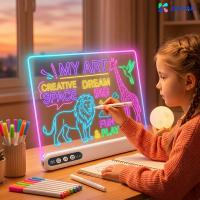 China Hot Sale Home Decor Store Menu Board Digital Battery Type C Rechargeable Easy Wipe Factory Direct Sales LED Drawing Board for sale