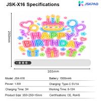 China Hot Sale Home Decor Store Menu Board Digital Battery Type C Rechargeable Easy Wipe Factory Direct Sales LED Drawing Board for sale