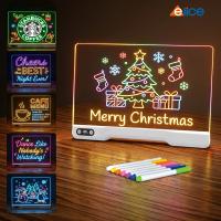 China Hot Selling RGB Light up Night Lamp Home Office Decor Message Board Factory Direct Sale LED Drawing Board for sale