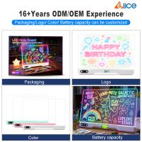 China Hot Selling RGB Light up Night Lamp Home Office Decor Message Board Factory Direct Sale LED Drawing Board for sale