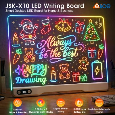China Best Selling RGB Glow Square Message Board Desktop Table Lamp Home Bedroom Cafe Decor Factory Direct Sale LED Drawing Board for sale