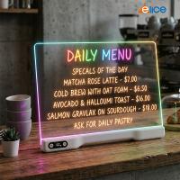 China Best Selling RGB Glow Square Message Board Desktop Table Lamp Home Bedroom Cafe Decor Factory Direct Sale LED Drawing Board for sale