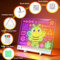 China LED Message Board Home Use Touch Control Modern Design 7 Color LED Light 8-13 Hours Battery Life Hanging Holes External Stand for sale