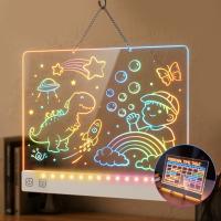 China Eye-friendly Square LED Board Soft Light 8-13 Hours Battery Home Night Light Drawing Board with Colorful Light and Touch Control for sale