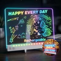 China Factory Direct Sale Hot LED Sketch Board Square Shape Home Use Hanging Chain 7 Static Lights 8 13H Drawing Board for sale