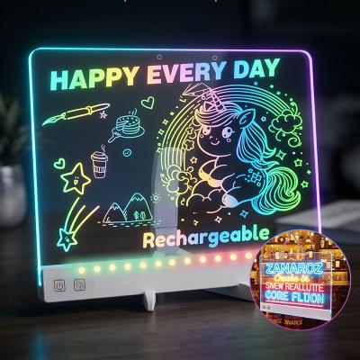 China Factory Direct Sale Hot LED Sketch Board Square Shape Home Use Hanging Chain 7 Static Lights 8 13H Drawing Board for sale