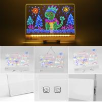 China Factory Direct Sale Square LED Message Board with Middle Lamp Size 2 Holes 7 Color Soft Glow Home Wall Decor for sale