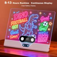 China 7 Color Dimmable 1500mAh Battery 8-13 Hours Working 2W ABS Type C Charging LED Square Home Drawing Board for sale