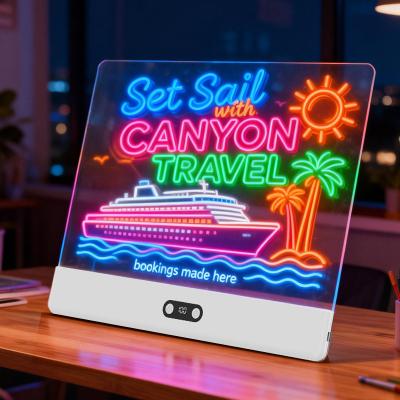 China Factory Direct Sales Hot Selling 350x260x11mm 0.4A Current 3Wh Lifespan 1500mAh 7 Color Dimmable LED Drawing Board for sale