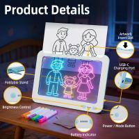China Factory Direct Hot Sale Portable Rechargeable Light Box for Kids Tracing and Room Decoration With 1500mAh LED Drawing Board for sale