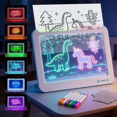 China Factory Direct 10 Color Square Night Light with Stand Portable Rechargeable LED Message Board Home Middle for sale