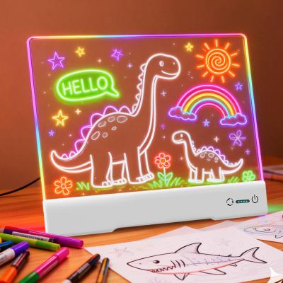 China Art Class Sketching Home Hot Sale Square Middle 1500mAh Battery Factory Direct Sale 7-Color 5V USB LED Drawing Board for sale