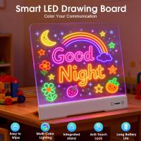 China Art Class Sketching Home Hot Sale Square Middle 1500mAh Battery Factory Direct Sale 7-Color 5V USB LED Drawing Board for sale