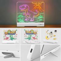 China Home Kids Room School Art Class Use Hot Sale 7-Color Dimming 1500mAh Battery Factory Direct Sale USB Working LED Drawing Board for sale