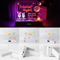 China Factory Direct High Quality Acrylic Writing Board Crystal Clear Display 7 Color Pens Gift Idea LED Drawing Board for sale