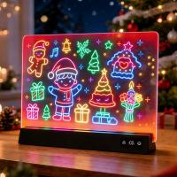 China Bestseller Square Home LED Message Board Modern Design Touch Control Anti Mistouch Lock Middle Size Colorful Lights USB Light for sale