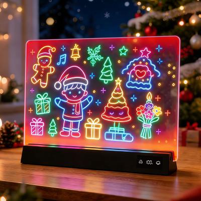 China Bestseller Square Home LED Message Board Modern Design Touch Control Anti Mistouch Lock Middle Size Colorful Lights USB Light for sale
