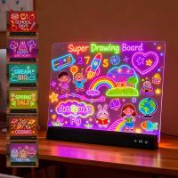 China Hot Selling Shop Display Party Decor Night Light 7 Color 8 3 Modes Anti Mistouch Lock Factory Direct Sales Led Drawing Board for sale
