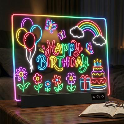 China Bestseller Room Decor Night Light Plug in Design Anti Mistouch Lock Factory Direct Sales Led Drawing Board for sale