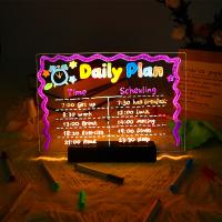 China Christmas Hot Sale Factory Direct 20x30cm Magnetic Glow Board Customizable Festive Gift LED Drawing Board for sale