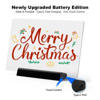 China Christmas Hot Sale Factory Direct 20x30cm Magnetic Glow Board Customizable Festive Gift LED Drawing Board for sale