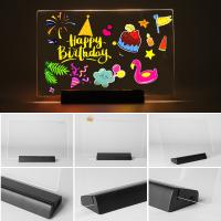 China Factory Direct 20x30cm Festive LED Light-Up Warm White Touch Control Dry Erase Board Customizable Mini Office Tool for Home Use for sale