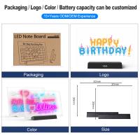 China Factory Direct 20x30cm Festive LED Light-Up Warm White Touch Control Dry Erase Board Customizable Mini Office Tool for Home Use for sale